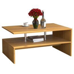 Vcm Holz Couchtisch Sofatisch Wohnzimmertisch Beistelltisch Kaffeetisch Maliso L (Farbe: Buche)