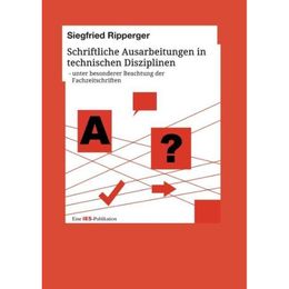 tredition Schriftliche Ausarbeitungen in technischen Disziplinen - Siegfried Ripperger, Kartoniert (TB)