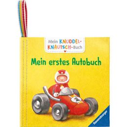 RAVENSBURGER VERLAG Mein Knuddel-Knautsch-Buch: Mein erstes Autobuch; weiches Stoffbuch, waschbares Badebuch, Babyspielzeug ab 6 Monate, Gebunden