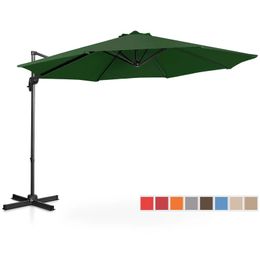 Uniprodo Ampelschirm - Grün - rund - Ø 300 cm - neig- und drehbar UNI_UMBRELLA_2R300GR_N