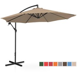 Uniprodo Ampelschirm - Taupe - rund - Ø 300 cm - neigbar UNI_UMBRELLA_R300TA_N