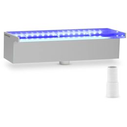 Uniprodo Schwalldusche - 30 cm - LED-Beleuchtung - Blau / Weiß - tiefer Wasserauslauf UNI_WATER_22