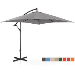 Uniprodo Ampelschirm - Dunkelgrau - viereckig - 250 x 250 cm - neigbar UNI_UMBRELLA_SQ250DG_N