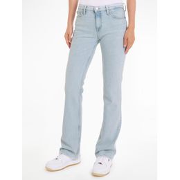 Bootcut-Jeans Tommy Jeans "Maddie" Gr. 33, Länge 32, blau (light denim2) Damen Jeans Bootcut