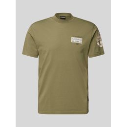 Napapijri T-Shirt mit Label-Patch Modell 'AMUNDSEN'