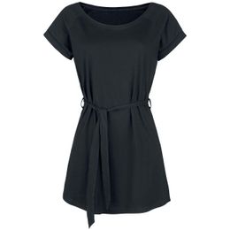 Forplay Jersey Kleid mit Bindegürtel Kurzes Kleid schwarz in L