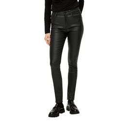 s.Oliver Skinny-fit-Jeans in glänzender Optik, schwarz
