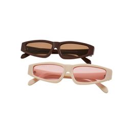 Urban Classics Sonnenbrille Urban Classics Unisex Sunglasses Lefkada 2-Pack, braun