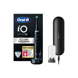 Oral-B Elektrische Zahnbürste iO 10, Aufsteckbürsten: 1 St., Magnet-Technologie, iOsense, 7 Putzmodi, Farbdisplay & Lade-Reiseetui, schwarz