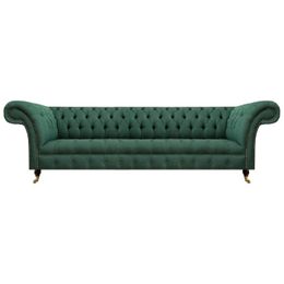JVmoebel 4-Sitzer Polstermöbel Luxus Viersitzer Sofa Couch Grün Wohnzimmer Chesterfield