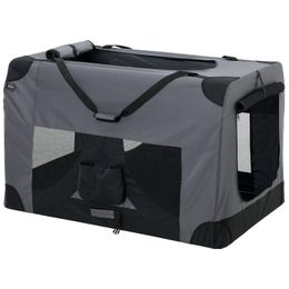 pro.tec Hundetransportbox XXXL GRAU Faltbar Transportbox Hunde Box Trage Tasche [PRO.TEC]