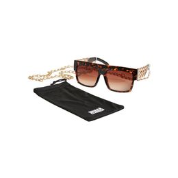 Urban Classics Sonnenbrille Urban Classics Unisex Sunglasses Zakynthos with Chain, goldfarben