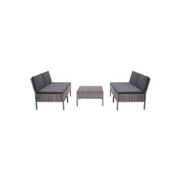 vidaXL Gartenlounge-Set, grau