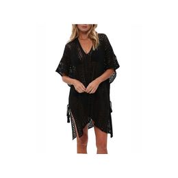 ZWY Strandkleid Bikini Cover Up Damen Gestrickte Strandkleid Sommer Strandponcho (Einteiliges