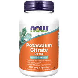 Now Foods, Potassium Citrat, 99 mg, 180 Kapseln [938,89 EUR pro kg]