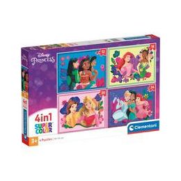 Clementoni Supercolor 4 in 1 - Disney Princess, Puzzle 4 Puzzle (12-24 Teile) Teile: 72 (1x 12, 1x 16, 1x 20, 1x 24) Altersangabe: von 36 Monaten bis 5 Jahren