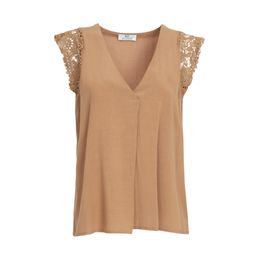 Influencer Bluse Damen Gr&ouml;&szlig;e M camel