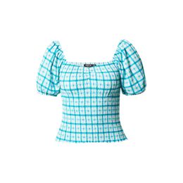 Nasty Gal Bluse Damen Gr&ouml;&szlig;e XL himmelblau / jade / offwhite