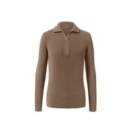 Tchibo Troyer-Pullover - Braun/Meliert - Gr.: S