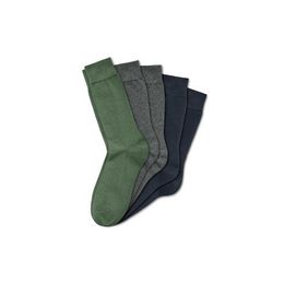 Tchibo 5 Paar Socken - Dunkelgrau/Meliert - Gr.: 44-46