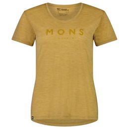 Mons Royale - Women's Zephyr Merino Cool Tee - Merinoshirt Gr XS beige