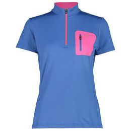 CMP - Women's T-Shirt Free Bike with Chest Pocket - Radtrikot Gr 34 blau
