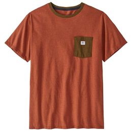Patagonia - Shop Sticker Pocket Responsibili-Tee - T-Shirt Gr S rot