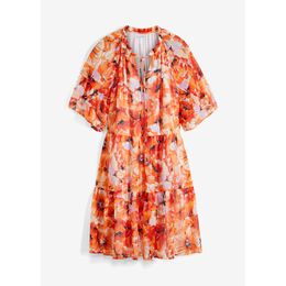 bonprix Kleid mit Volants aus recyceltem Polyester