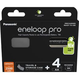 Eneloop Eneloop pro AA 2500mAh Akkupacks Mignon AA 2500 mAh (4 St), schwarz