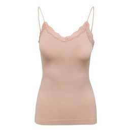 Only Trägertop ONLVICKY LACE BASIC SEAMLESS TOP, beige