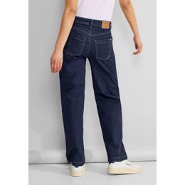 Street One Loose-fit-Jeans High Waist, blau