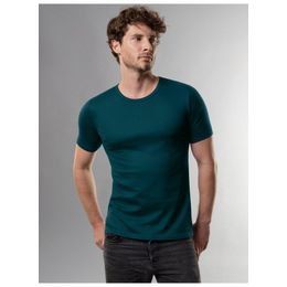 TRIGEMA T-Shirt TRIGEMA T-Shirt aus Baumwolle/Elastan (1-tlg), grün