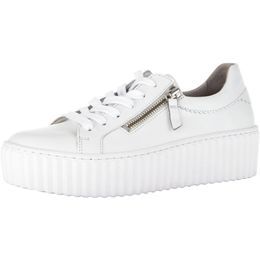 Gabor® Sneaker, Plateau, Leder, für Damen, weiß, 39