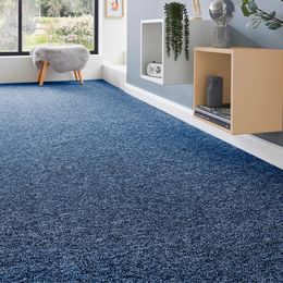 ANDIAMO Teppichboden "Schlinge Matz" Teppiche Gr. B/L: 500 cm x 1000 cm, 6 mm, 1 St., blau Teppichboden