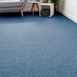 ANDIAMO Teppichboden "Nadelvlies Invita" Teppiche Gr. B/L: 400 cm x 600 cm, 5 mm, 1 St., blau (denim) Teppichboden