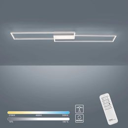 Deckenleuchte JUST LIGHT "ASMIN" Lampen Gr. 3 flammig, Höhe: 6 cm, silberfarben (edelstahlfarben) LED Deckenlampen