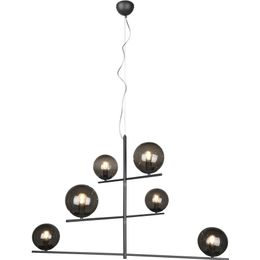 Pendelleuchte Trio LEUCHTEN "Pure" Lampen Gr. 6 flammig, Höhe: 150,0 cm, grau (anthrazit) Pendelleuchten und Hängeleuchten