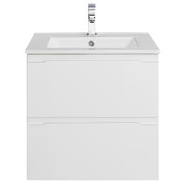 Waschtisch Welltime "Star" Waschtische weiß (weiß, weiß) Waschtische Badmöbel inkl. Waschbecken, Breite 60 cm