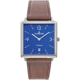 Quarzuhr Dugena "Mannheim" Armbanduhren braun (braun, blau) Herren Uhren