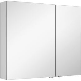 Spiegelschrank Marlin "3980" Schränke Gr. B/H/T: 80 cm x 68,2 cm x 17,6 cm, Türanschlag links, weiß (weiß seidenglanz) Bad-Spiegelschränke