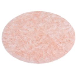 Fellteppich Home Affaire "Dena Hochflor Teppiche" Teppiche Gr. Ø 180 cm, 60 mm, 1 St., pink Esszimmerteppiche