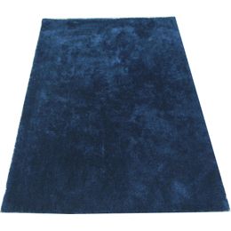 Hochflor-Teppich LeGer Home by Lena Gercke "Lucia" Teppiche Gr. B/L: 300 cm x 400 cm, 30 mm, 1 St., blau Esszimmerteppiche