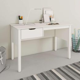Schreibtisch Home Affaire ""KERO ", Kinderschreibtisch, zertifiziertes Massivholz" Tische Gr. B/H/T: 120 cm x 75 cm x 60 cm, 120 cm, weiß (weiß, weiß, weiß) Schreibtische