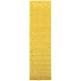 Läufer morgenland "GABBEH FEIN FENTH" Teppiche Gr. B/L: 80 cm x 300 cm, 18 mm, 1 St., goldfarben Teppichläufer
