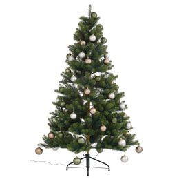 Künstlicher Weihnachtsbaum CREATIV DECO "Fertig geschmückt" Weihnachtsbäume Gr. Höhe: 150 cm bis, grün (grün, hellbraun, beige) Künstliche Weihnachtsbäume