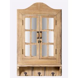 HEINE HOME Spiegelfenster, Natur, Gr. H/B/T ca. 75/45,5/13,5 cm, Wanddeko, Material: Tanne