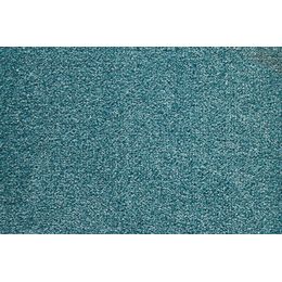 ANDIAMO Teppichboden "Velours Verona" Teppiche Gr. B/L: 400 cm x 1000 cm, 6 mm, 1 St., blau (türkis) Teppichboden