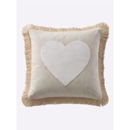 HEINE HOME Kissenh&uuml;lle, Natur, Gr. 40x40 cm, Dekokissen & H&uuml;llen, Material: Baumwolle