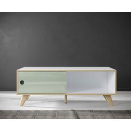 Couchtisch INTER-FURN "Adelaide" Tische Gr. B/H/T: 115 cm x 46 cm x 60 cm, grün (weiß, grün, weiß) Couchtische eckig