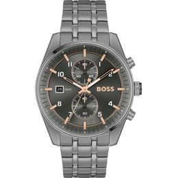 Chronograph BOSS "SKYTRAVELLER" Armbanduhren grau Herren Hochzeitsmode